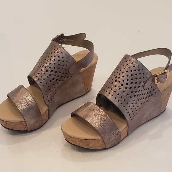 Volatile | Shoes | Volatile Bronze Metallic Platform Sandals Size 9 ...